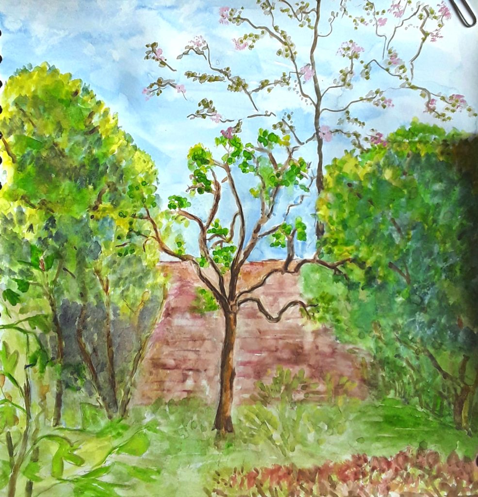 A Spring Garden - Acrylic Painting - Margaret Hall Fine Art