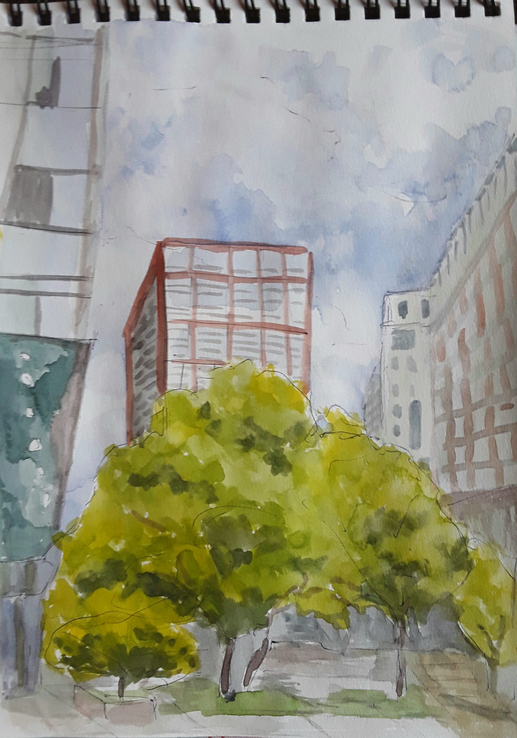 Painting Buildings - Real and Virtual - Margaret Hall Fine Art